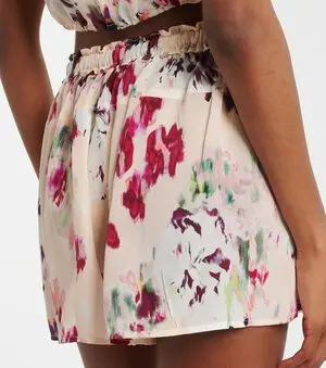 Ulla Johnson Aurielle Floral Silk Shorts - Multicoloured
