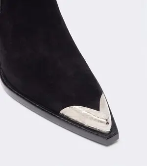 Paris Texas Dallas Embellished Suede Ankle Boots