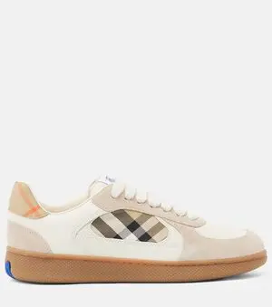 Burberry Terrace" Leather And Suede Sneakers
