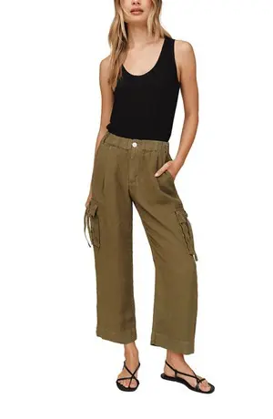 Bella Dahl Cargo Ties Ankle Linen Pants