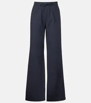 Dorothee Schumacher Poplin Power Ii Cotton Wide-leg Pants - Blue
