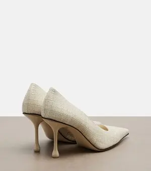 JIMMY CHOO Ixia Woven Pointed Toe Pumps