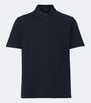 Brioni Cotton Piqué Polo Shirt - Blue
