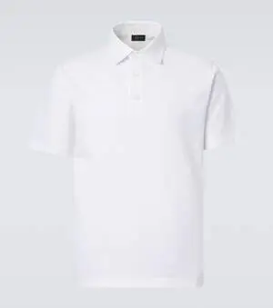 Brioni Cotton Piqué Polo Shirt - White