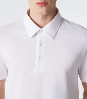 Brioni Cotton Piqué Polo Shirt - White