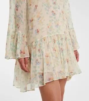 Ulla Johnson Emmeline Floral Silk Chiffon Minidress - Multicoloured