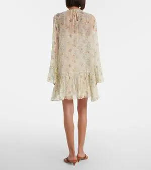 Ulla Johnson Emmeline Floral Silk Chiffon Minidress - Multicoloured