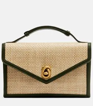 Bottega Veneta Knot Lock Raffia Top-handle Bag - Beige