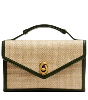 Bottega Veneta Knot Lock Raffia Top-handle Bag - Beige