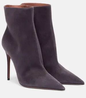 Paris Texas Vera Suede Ankle Boots - Grey
