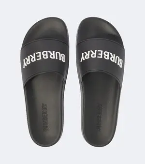 Burberry Logo Slides - Black