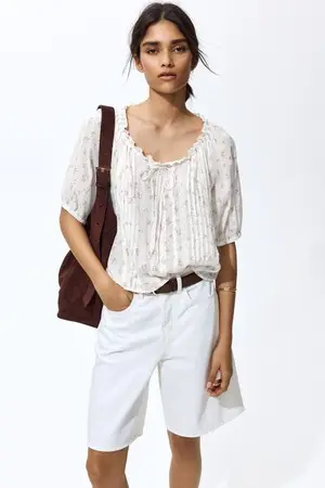 H&m Pintucked Blouse