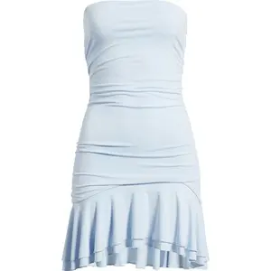 Bp. Strapless Drop Waist Minidress - Blue Bird