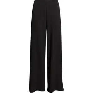 OPEN EDIT Crepe Wide Leg Pants Black