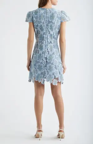 ZOE AND CLAIRE Floral Lace Cap Sleeve Dress