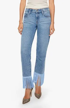 MOTHER The Relish Fringe Ankle Jeans