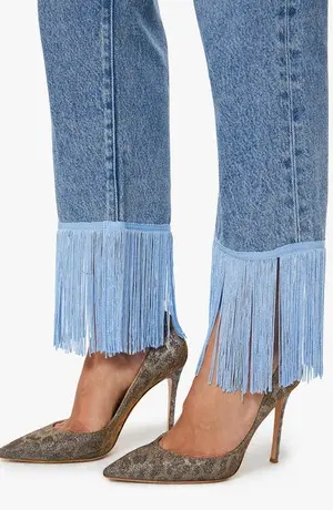 MOTHER The Relish Fringe Ankle Jeans