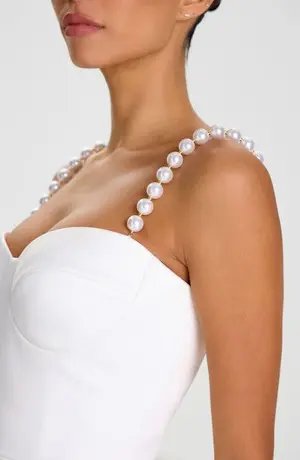 NADINE MERABI Sia Crepe Tulip Cocktail Mini Dress