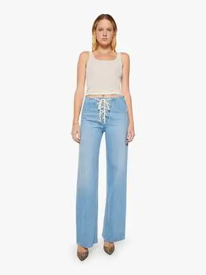 MOTHER Snacks! The Laced Up Smoothie Jeans - Light Blue