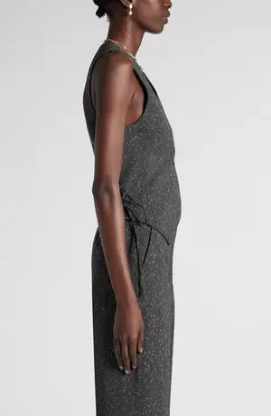 Alexander McQueen Lace-up Wool Blend Slub Vest