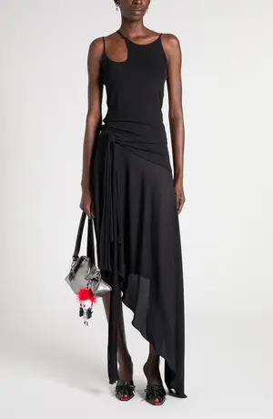 Alexander McQueen Asymmetrica Jersey Skirt