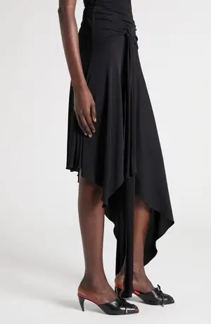 Alexander McQueen Asymmetrica Jersey Skirt