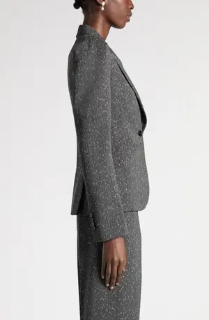 Alexander McQueen One-button Puff Sleeve Stretch Wool Jacket