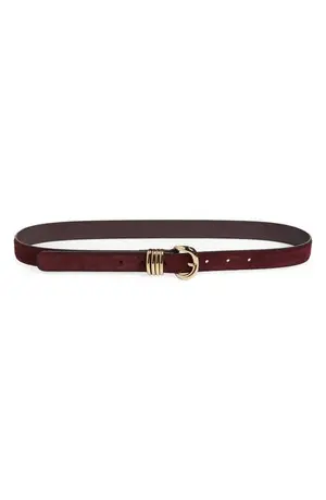 Madewell Suede Keeper Belt - Sangria