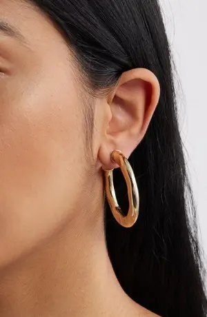 Nordstrom Hammered Hoop Earrings