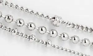 Nordstrom Triple Chain Beaded Anklet