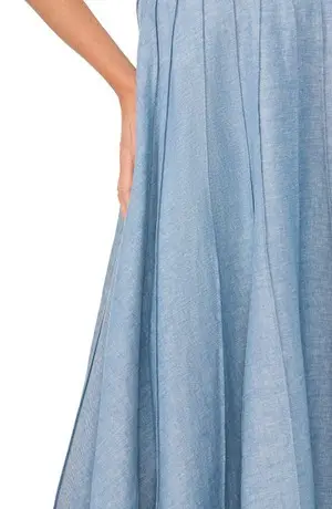 Halogen Pintuck Panel Midi Skirt