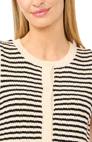 Halogen Stripe Sweater Vest - Buttercream
