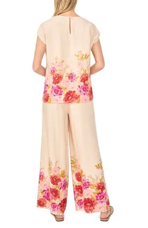 Halogen Floral Print Relaxed Fit Top