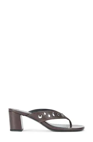 Staud Nova Studded Thong Block Heel Sandal