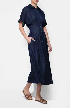 Adelyn Rae Audrey Denim Shirtdress
