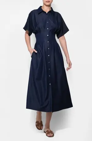 Adelyn Rae Audrey Denim Shirtdress