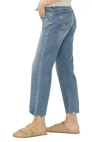 SILVER JEANS CO. Chelsea Frayed Boyfriend Jeans