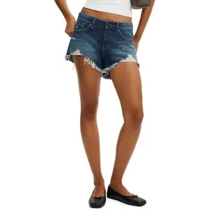 COTTON ON Saturday Low Rise Denim Cutoff Shorts - Harbour Blue
