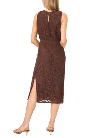 Halogen Lace Pull-on Midi Skirt - Chicory Coffee