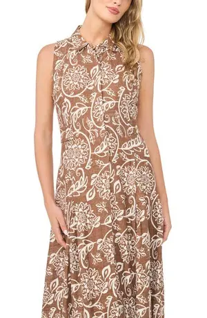 Halogen Floral Sleeveless Shirtdress