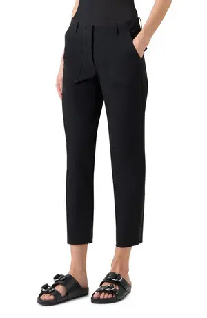 Akris Franco Stretch Cotton Gabardine Slim Ankle Pants
