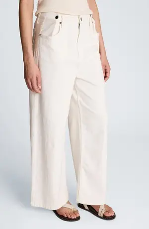 KENNETH COLE Adjustable Waist Wide Leg Pants