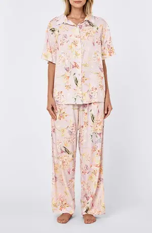 PAPINELLE Bailey Floral Print Pajamas - Soft Lavender