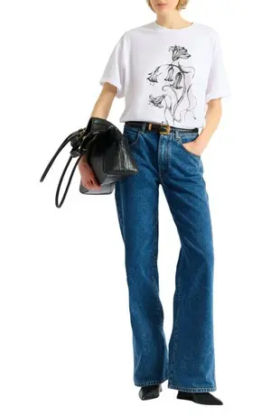 Balmain Printed Flower T-shirt - White