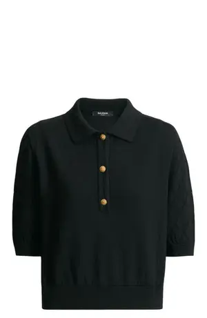 Balmain Knitted 3-button Polo