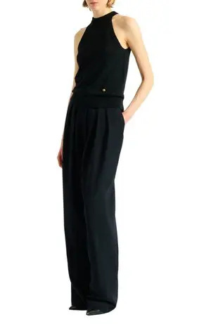 Balmain Sleeveless Knit Top - Black