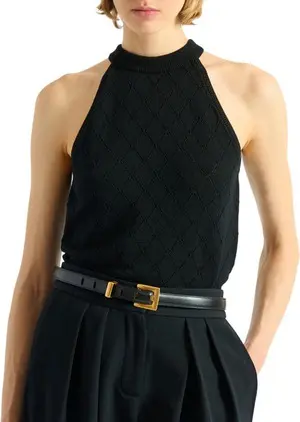 Balmain Anthem Belt In Calfskin