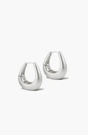 YOJ Molten Maxi Earrings - Silver