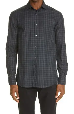 Zegna Madras Cotton Button-up Shirt