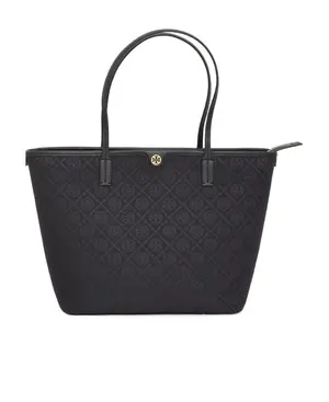 Tory Burch T Monogram Zip-up Tote Bag